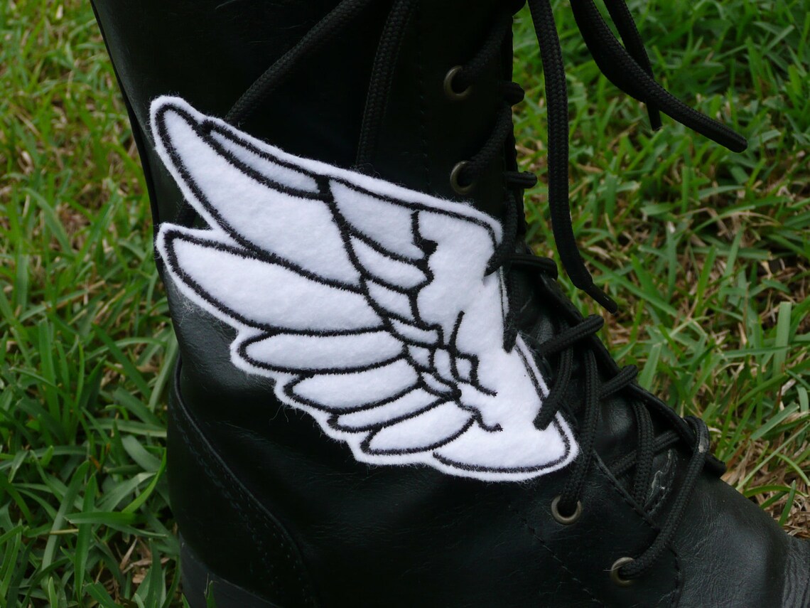 Bold White and Black Percy Jackson Inspired Shoe Wings | Etsy