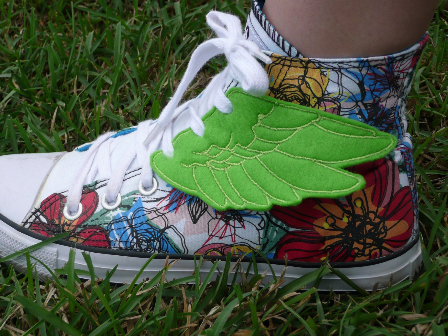 Bright Lime Green Percy Jackson Hermes Inspired Shoe Wings | Etsy