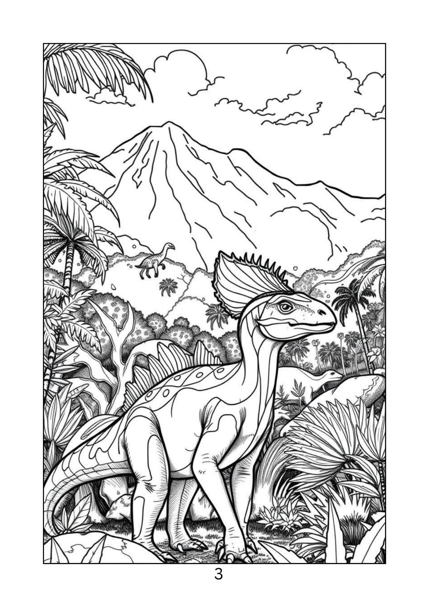 Dinosaur Coloring Book: 70+ Printable Pages for Kids & Adults (PDF ...