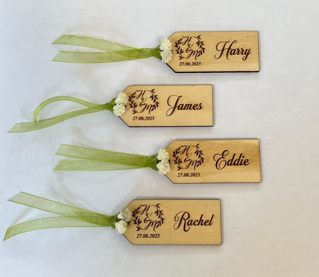 Wooden Name Tag Table Decor Wedding Favours Place Names - Etsy