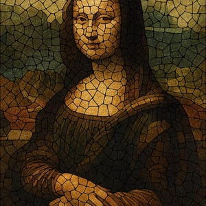 Mona Lisa Mosaic Template: DIY Printable Art (digital Download) - Etsy