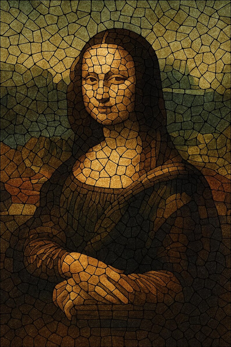 Mona Lisa Mosaic Template: DIY Printable Art (digital Download) - Etsy
