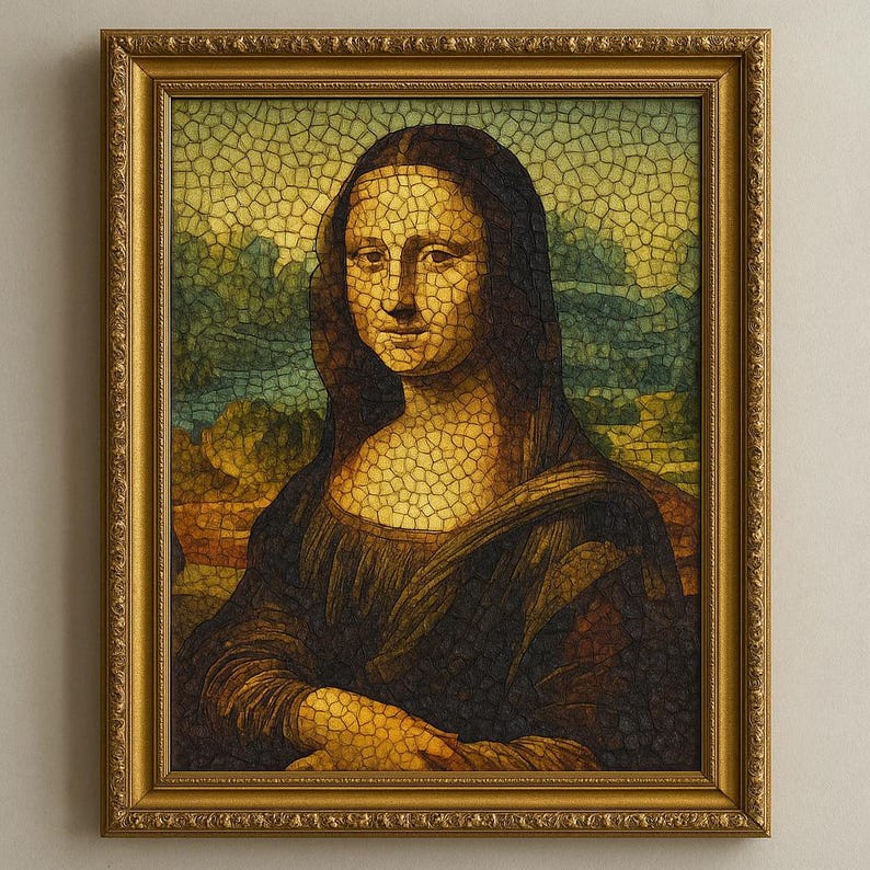 Mona Lisa Mosaic Template: DIY Printable Art (digital Download) - Etsy