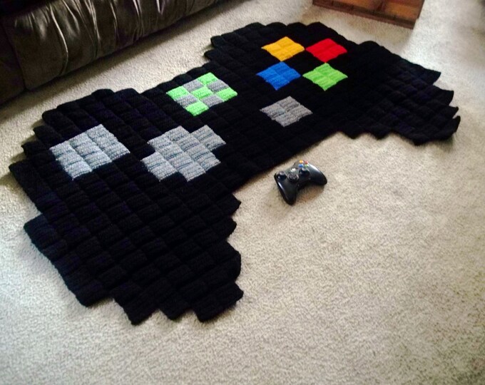 Giant 8 Bit Xbox Controller Rug - Etsy
