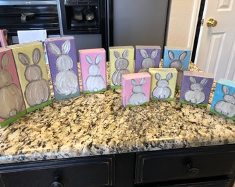 Hand Painted Bunny - Etsy