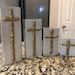 Gold Cross Hand Painted Textured Art Block by Two Girls Who Make ...