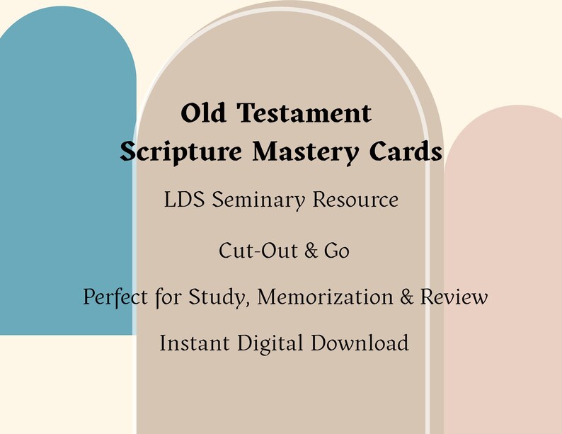 2026 CFM | Old Testament Scripture Mastery Cards | LDS Seminary ...