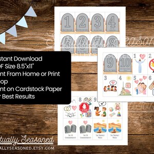 Ten Commandments Matching Game Printable Bible Memory Activity | CFM ...