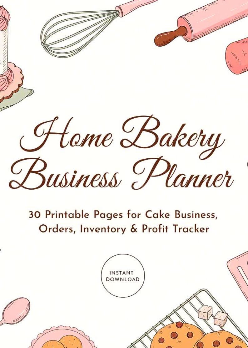 Home Bakery Business Planner, Order Tracker, Expense, Recipe Cost ...