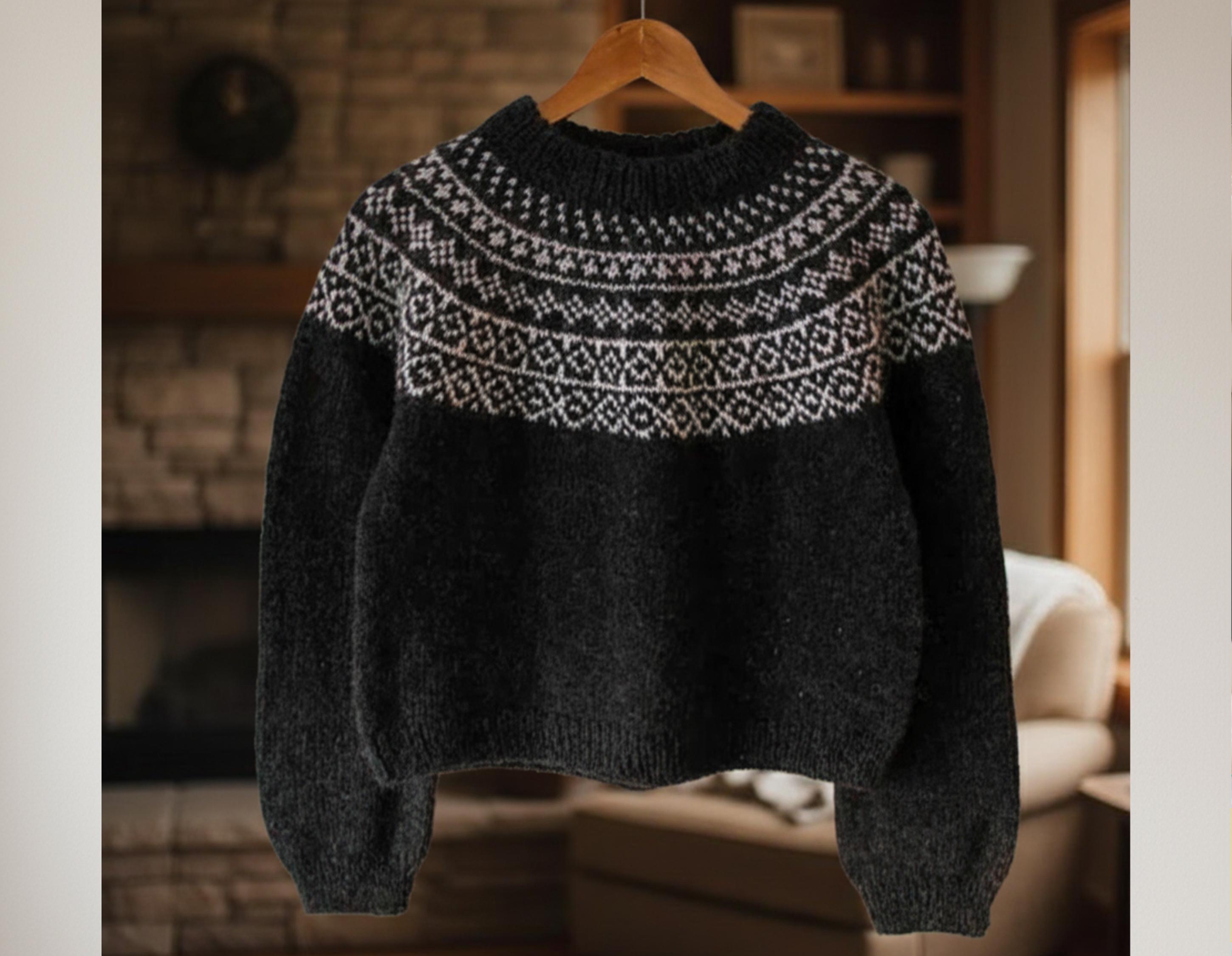 Nordic Yoke Sweater Knitting Pattern | Nova Colorwork Pullover (PDF) - Etsy