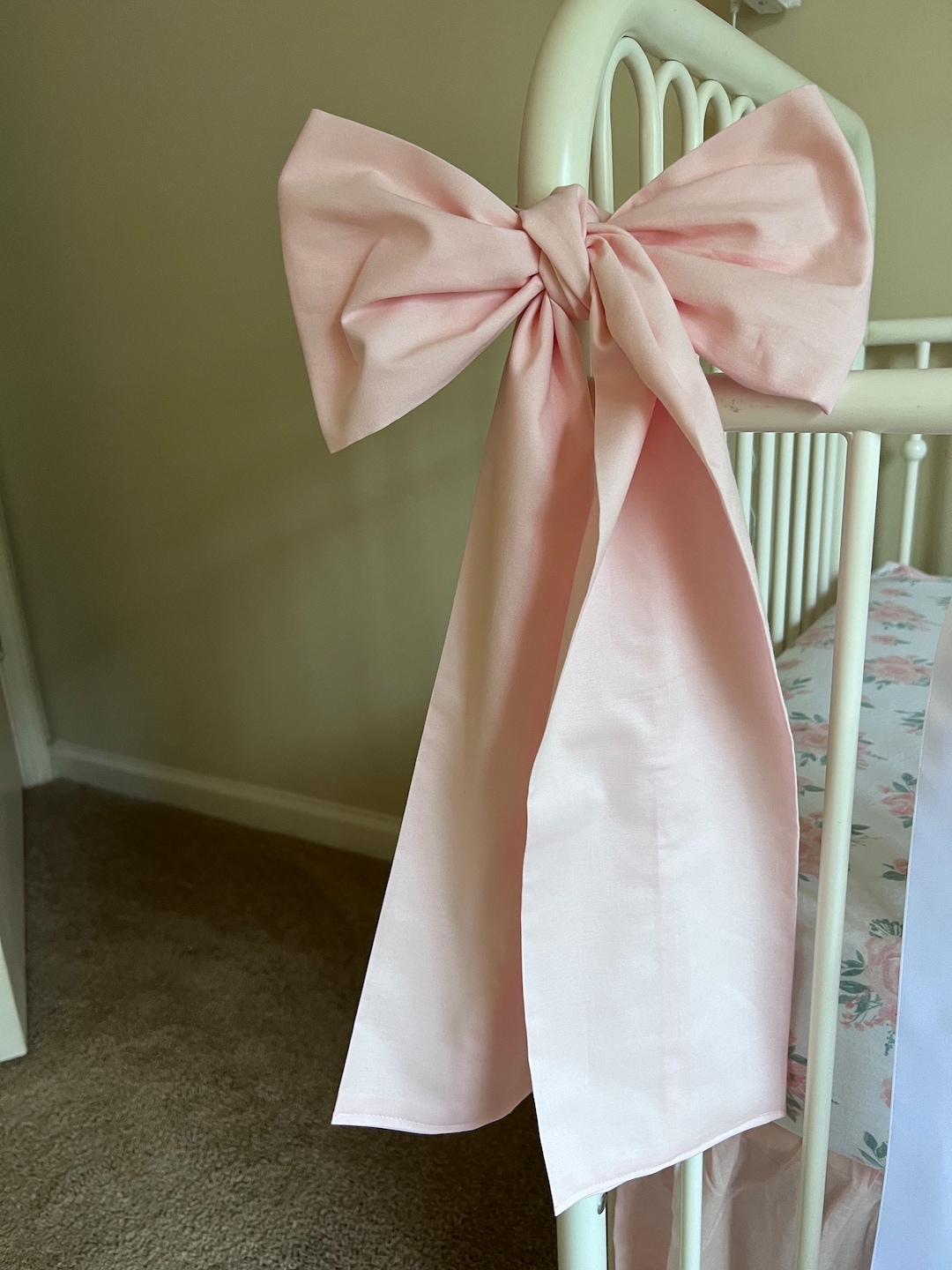 Nursery Crib Bows for Baby, Crib Sashes, Crib Bedding Decor, Nursery ...