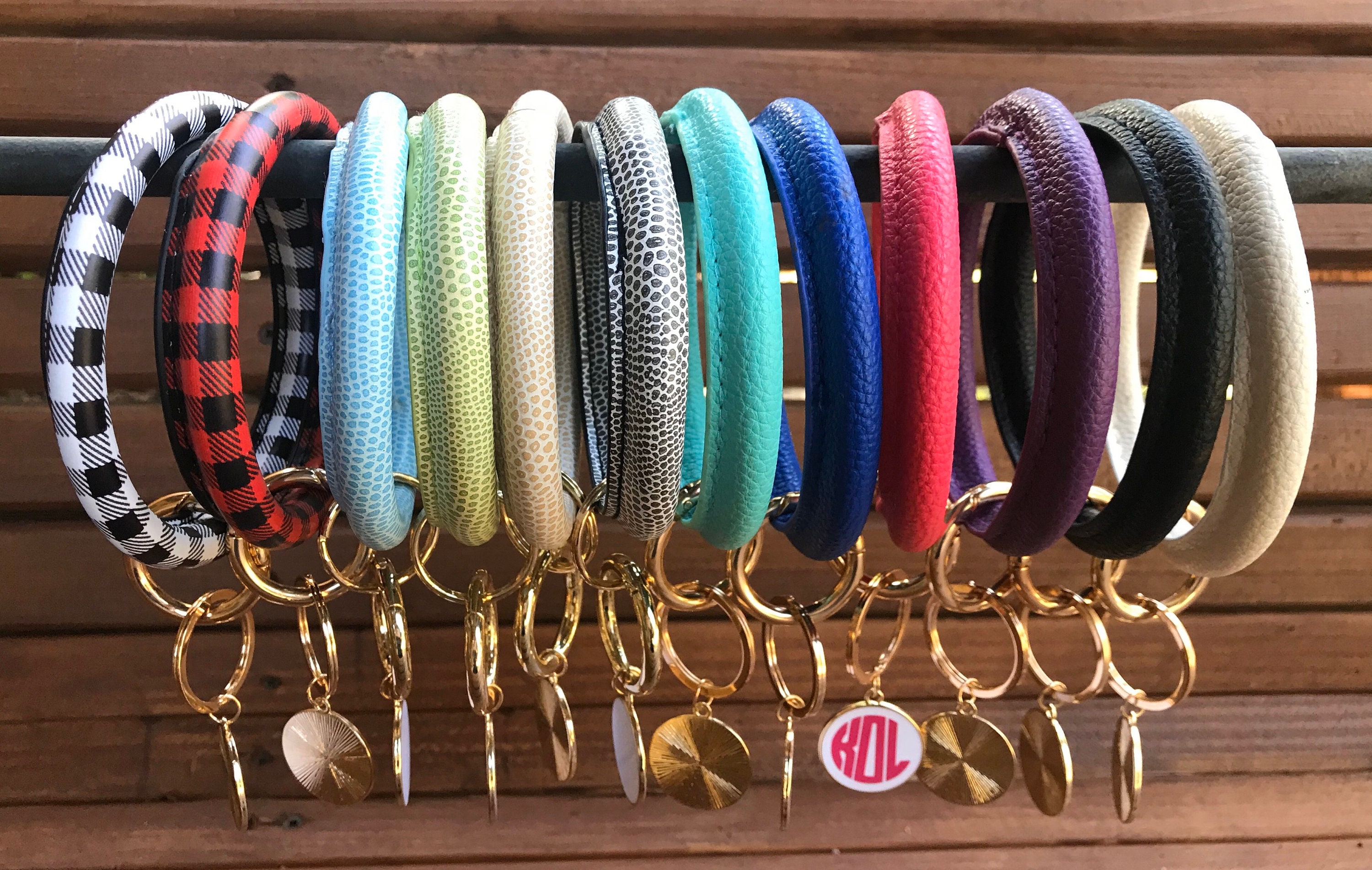 Key Ring Personalized Key Rings Monogrammed Wristlet - Etsy Australia