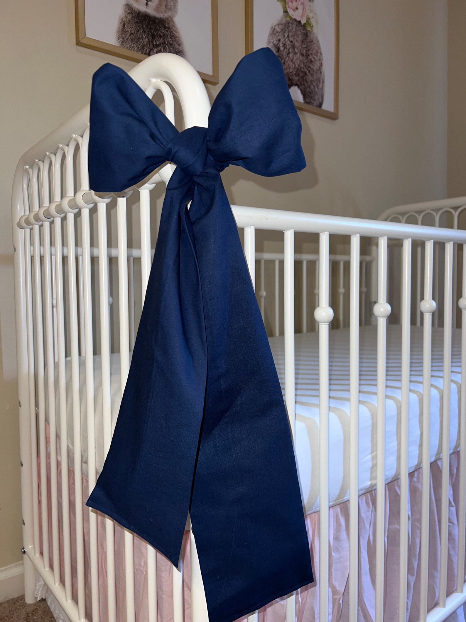 Nursery Crib Bows for Baby, Crib Sashes, Crib Bedding Decor, Nursery ...