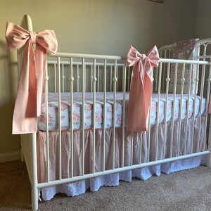 Crib Bow Baby Bed Bow Bow for Cribs Pink Girly Bow Nursery - Etsy