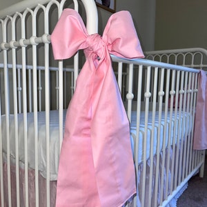 Crib Bow, Baby Bed Bow, Bow for Cribs, Pink Girly Bow, Nursery Decor ...
