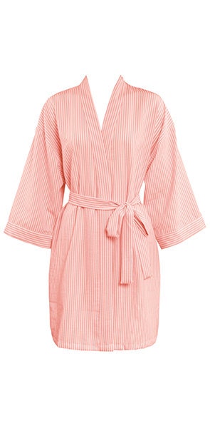 Seersucker Robe Bridesmaid Blue Seersucker Stripe Robe | Etsy