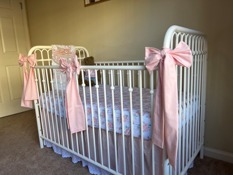 Crib Bow Baby Bed Bow Bow for Cribs Pink Girly Bow Nursery - Etsy