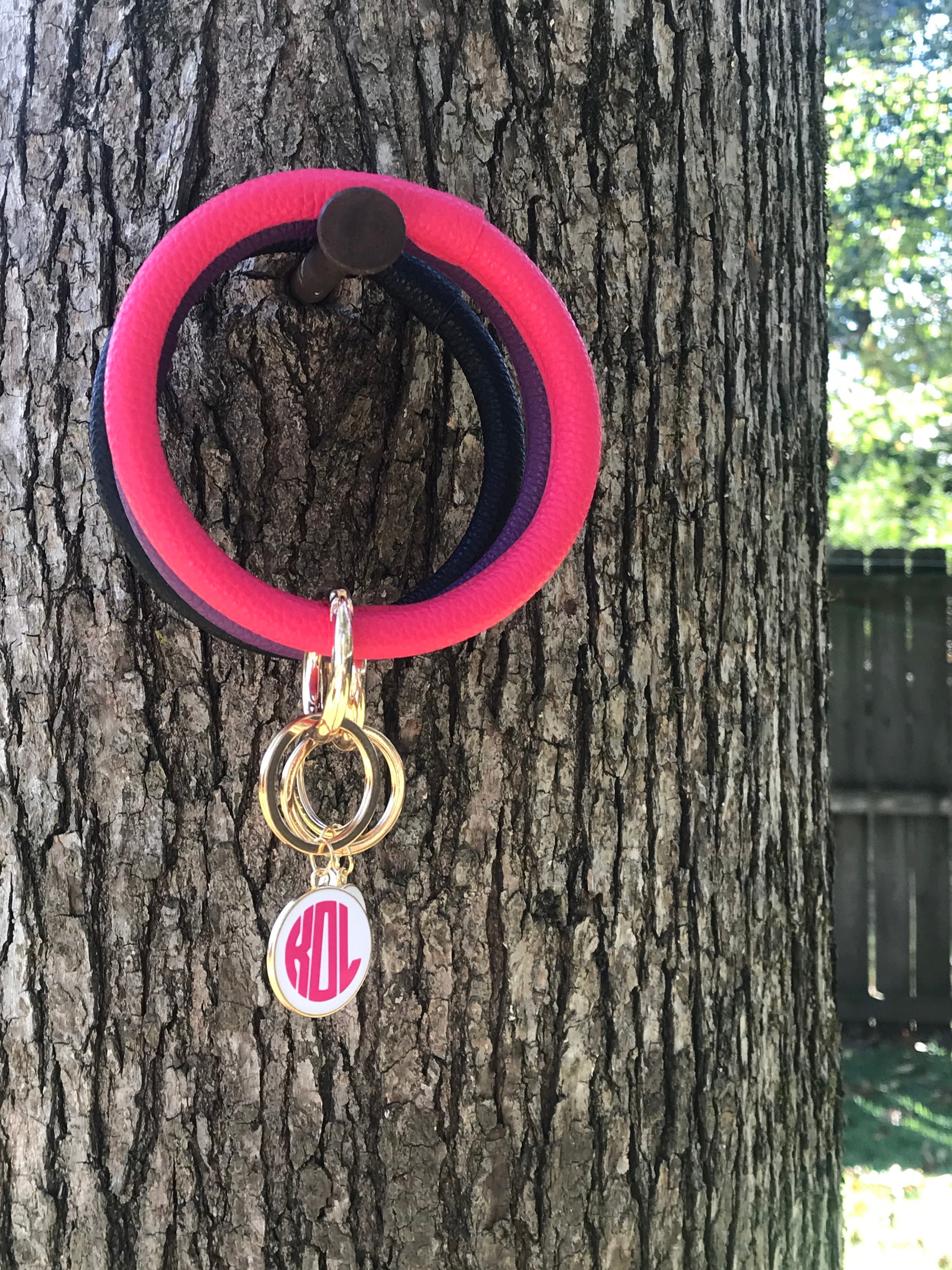 Key Ring Personalized Key Rings Monogrammed Wristlet - Etsy Australia