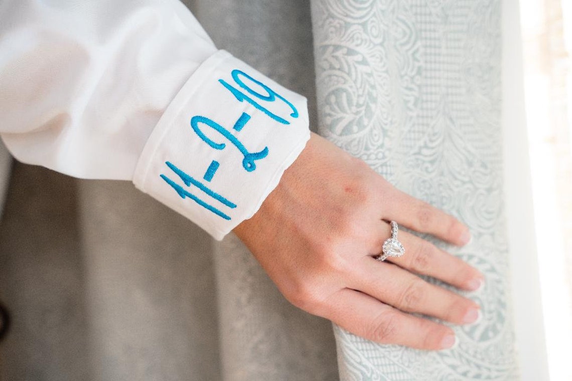 Monogrammed Cuffs Add on With Shirt | Etsy