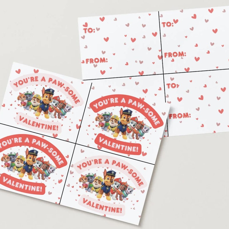 Paw Patrol Valentine - Etsy