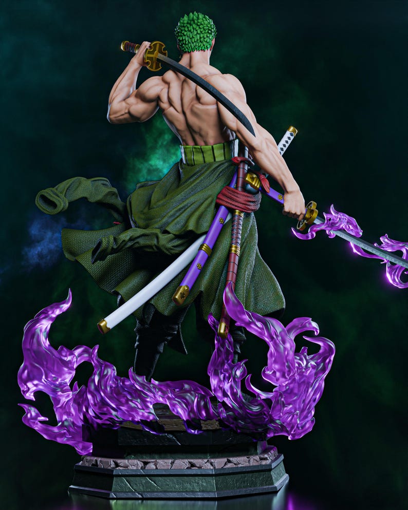 Roronoa Zoro STL File | One Piece Fan Art 3D Print Figure | Anime ...