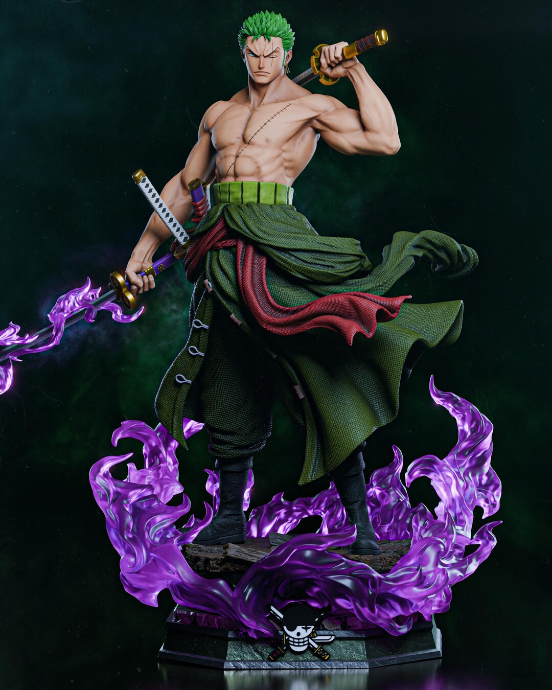 Roronoa Zoro STL File | One Piece Fan Art 3D Print Figure | Anime ...