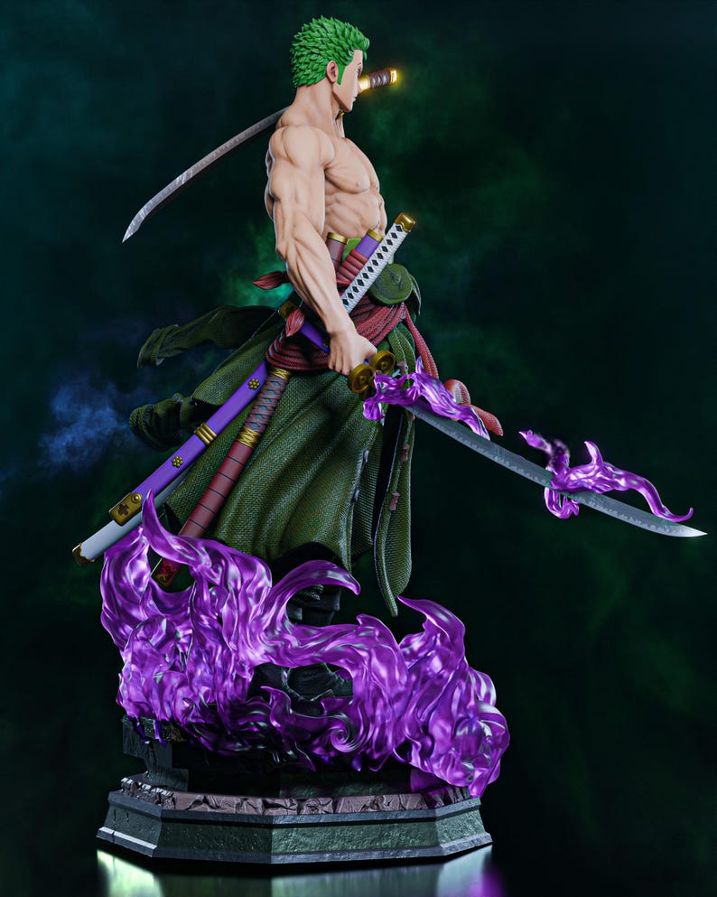 Roronoa Zoro STL File | One Piece Fan Art 3D Print Figure | Anime ...