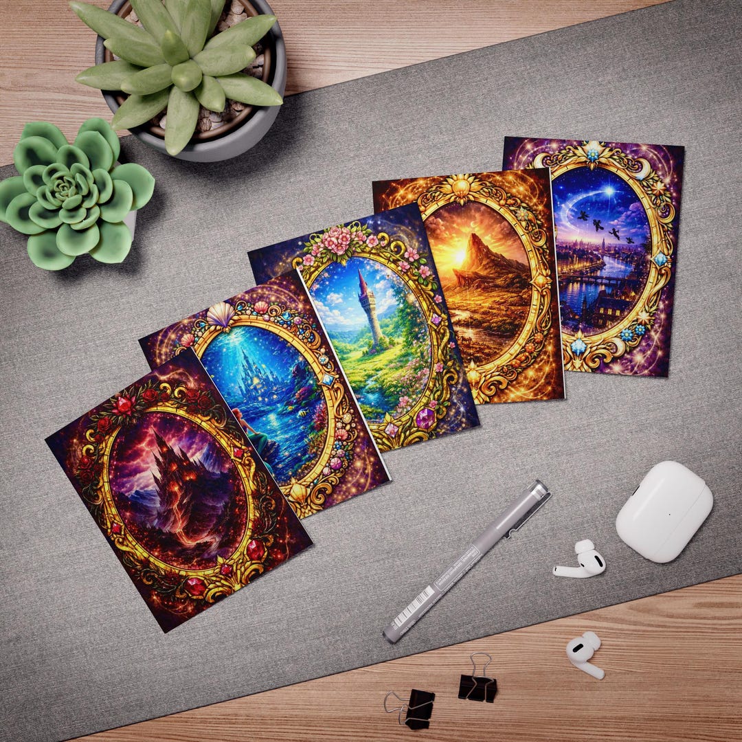 Magical Mirror Writing Card Set Step Into the Mirror Set of 5 Blank ...