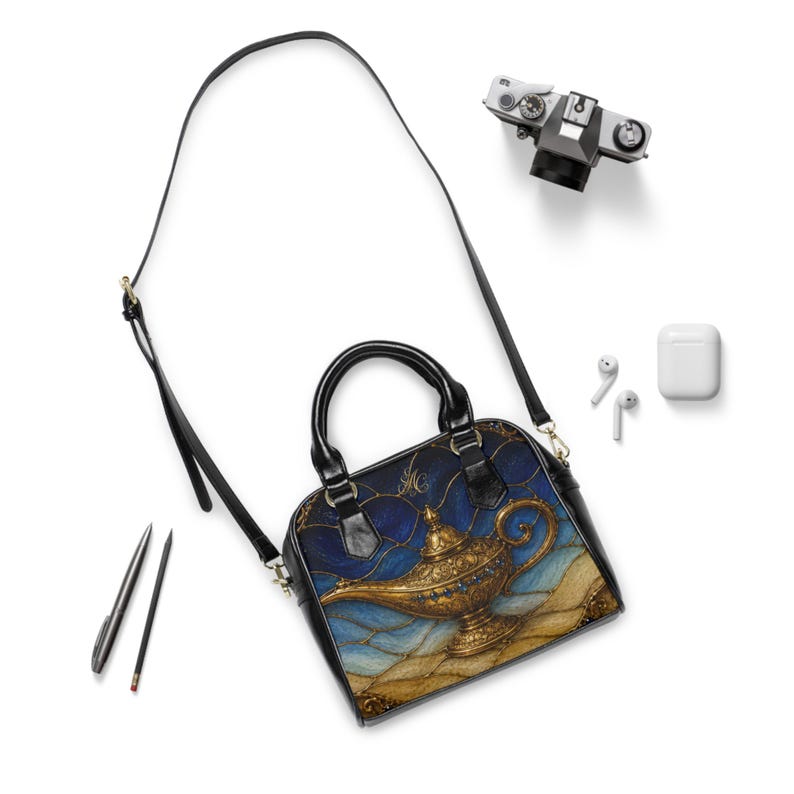 Fantasy Magic Lamp Stained Glass Handbag, Arabian Nights Inspired Purse ...