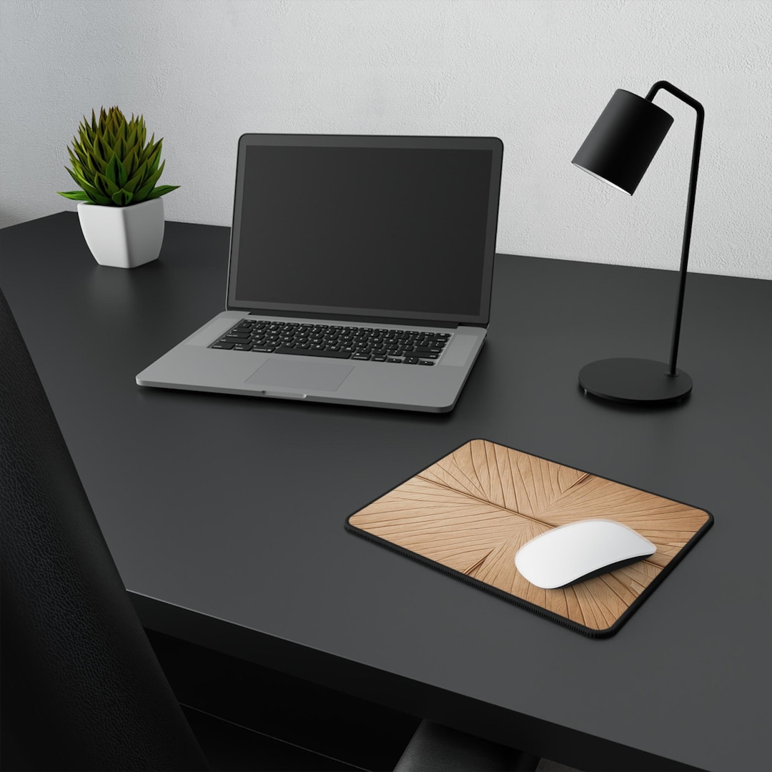 Wood Grain Mouse Pad, Minimalist Desk Accessory, Natural Rubber Base - Etsy