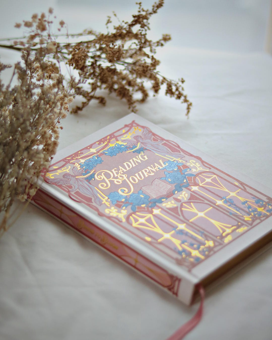 Reading Journal “the Abbey” • Library Inspired Hardcover Journal • Gold ...