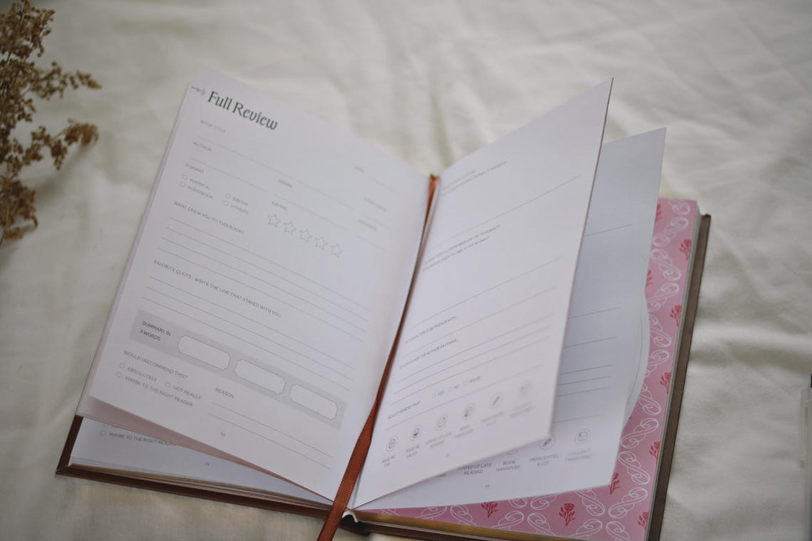 Reading Journal “the Abbey” • Library Inspired Hardcover Journal • Gold ...