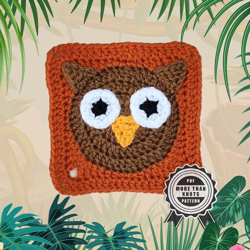 Owl Granny Square Crochet Pattern - Etsy