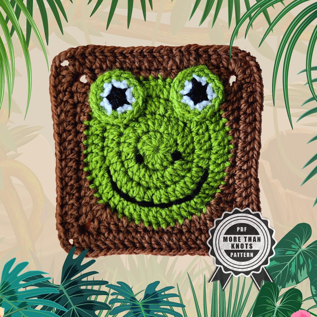 Frog Granny Square Crochet Pattern - Jungle Animal (PDF Pattern) - Etsy