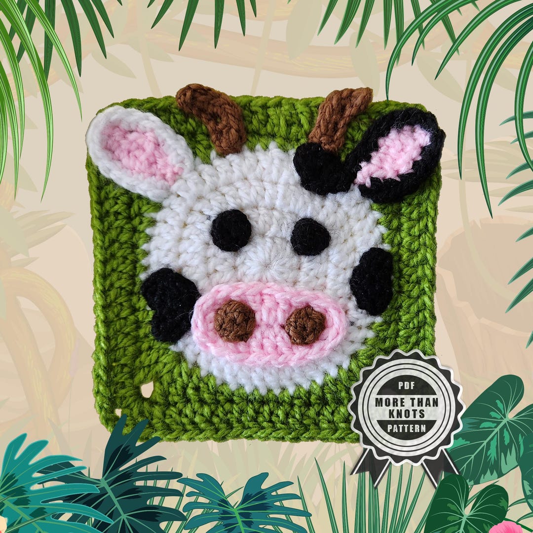Cow Granny Square Crochet Pattern: Jungle Animal (PDF Pattern) - Etsy