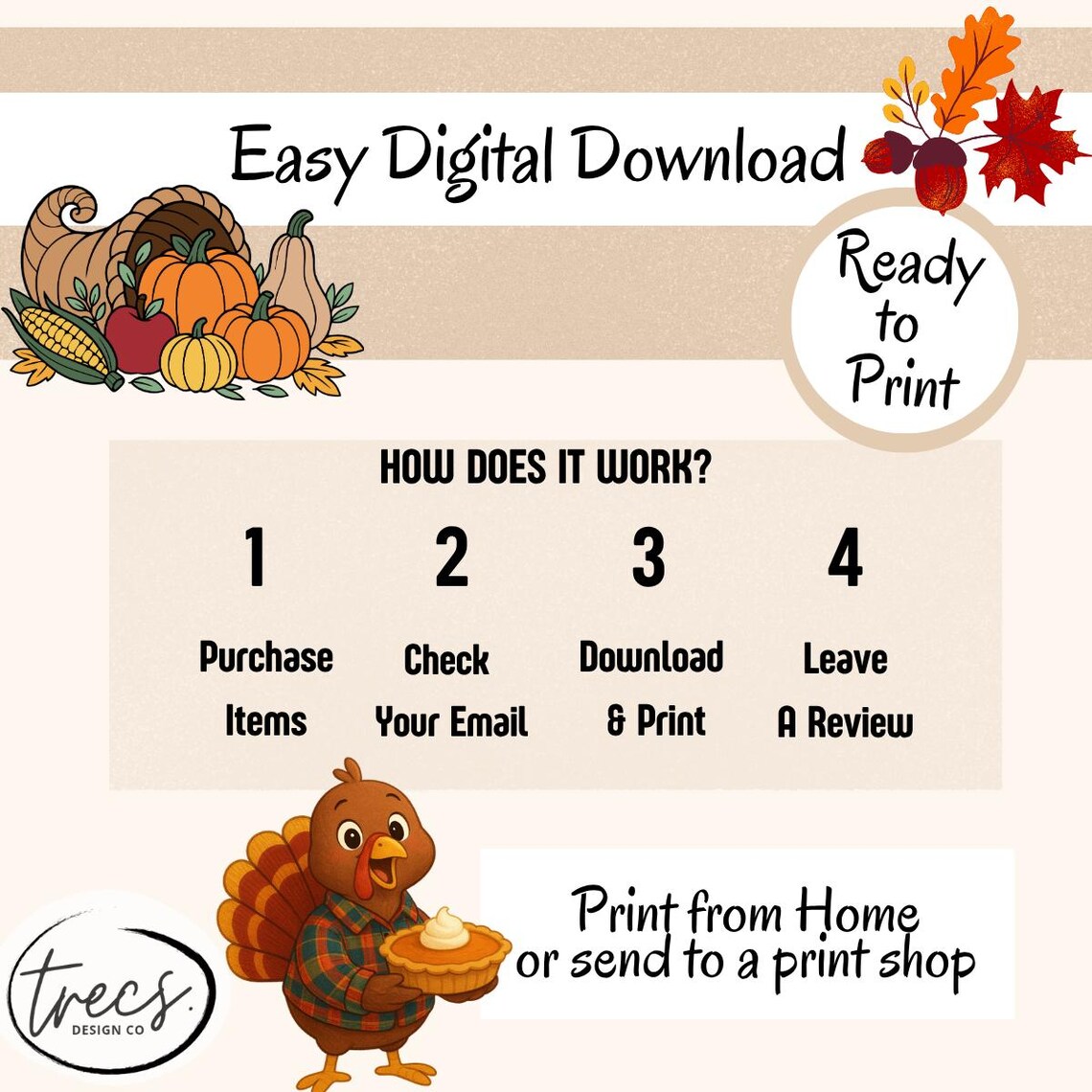 Thanksgiving Royal Icing Transfer Sheets: 10 Cookie Decorating ...