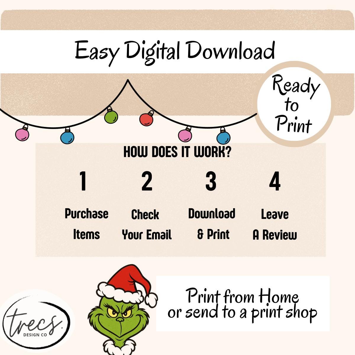 Christmas Grinch Royal Icing Transfer Sheets: 5 Christmas Designs ...
