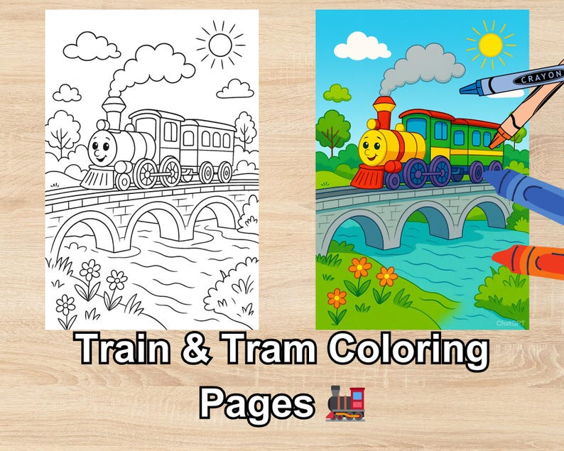 Train & Tram Coloring Pages 20 Printable Railway Vehicles for Kids ...