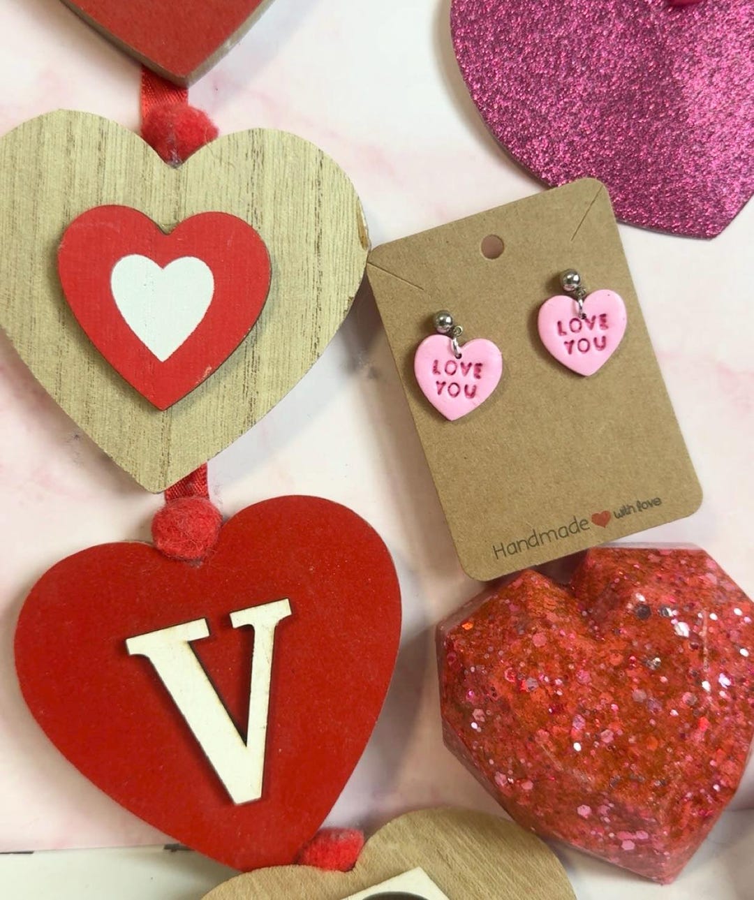 Pastel Pink Love You Conversation Hearts - Etsy