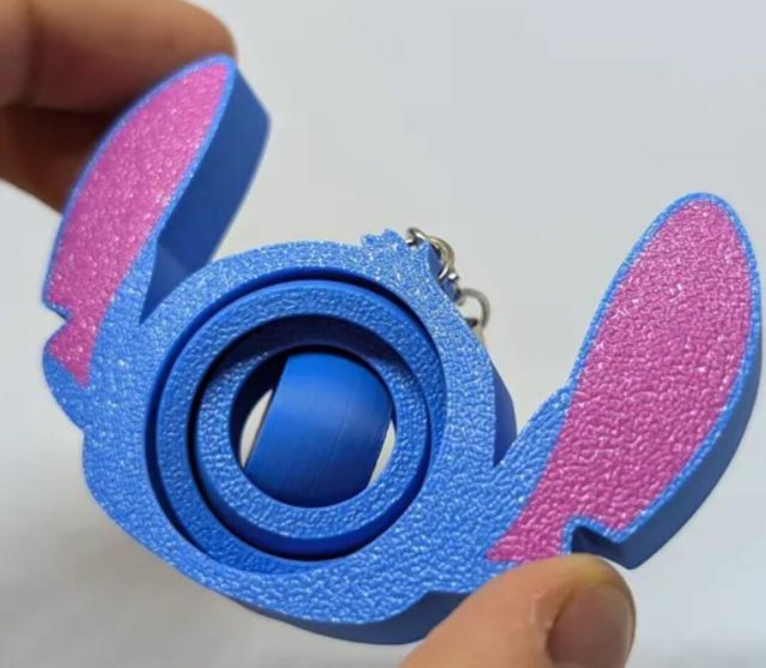 Buy Stitch Gyroscope Keychain 3D Print Files: Fidget Spinner STL Model ...