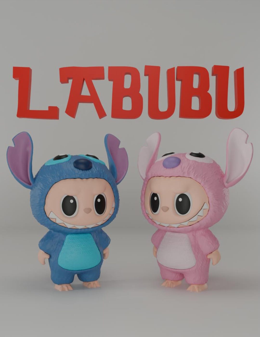 Cute Labubu Stl File , STL for Printing, Stitch Edition, Labubu the Monsters, Labubu 3D Download ...