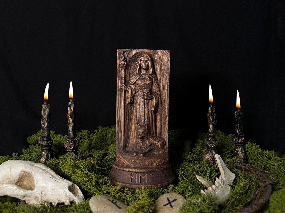 Handmade Hel Wooden Statue – Norse Goddess of the Underworld - Etsy