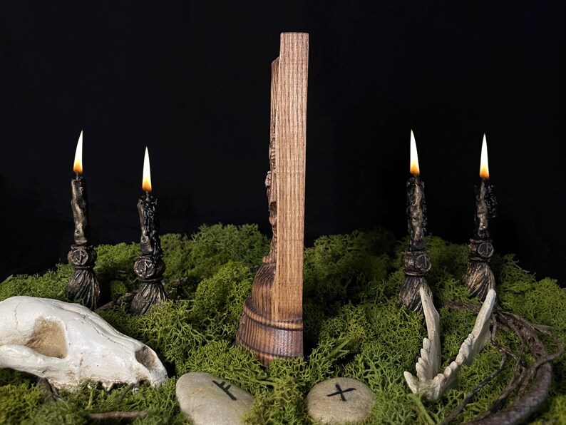 Handmade Tyr Wooden Statue – Norse God Figurine, Viking Altar Decor - Etsy