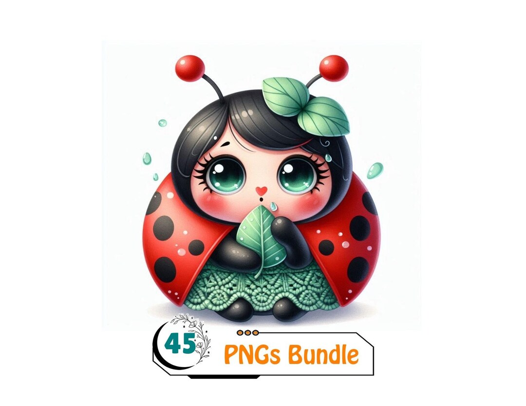 Ladybugs Watercolor Clipart – Spotted Ladybug PNG Images (commercial ...