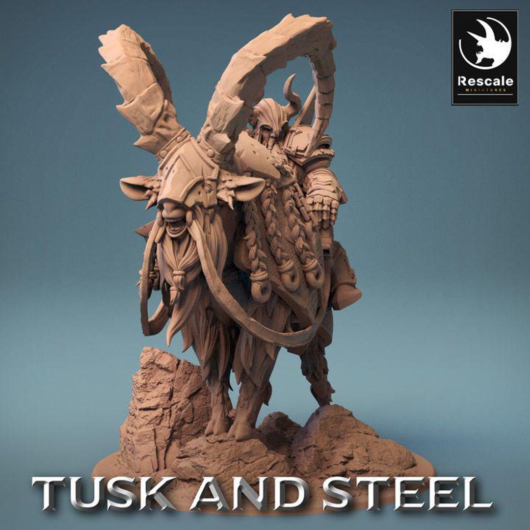 Dwarf Goat 03 Look | Rescale Miniatures | Tusk and Steel | Resin ...