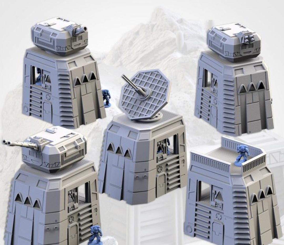 Modular Defense Turrets - Txarli Factory - Terrain Wargamming D&D Dnd ...