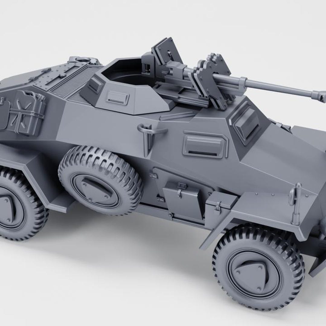 28mm-resin Printed Armored Car Sd.kfz.221 With Mauser 2.8cm Spzb 41 ...