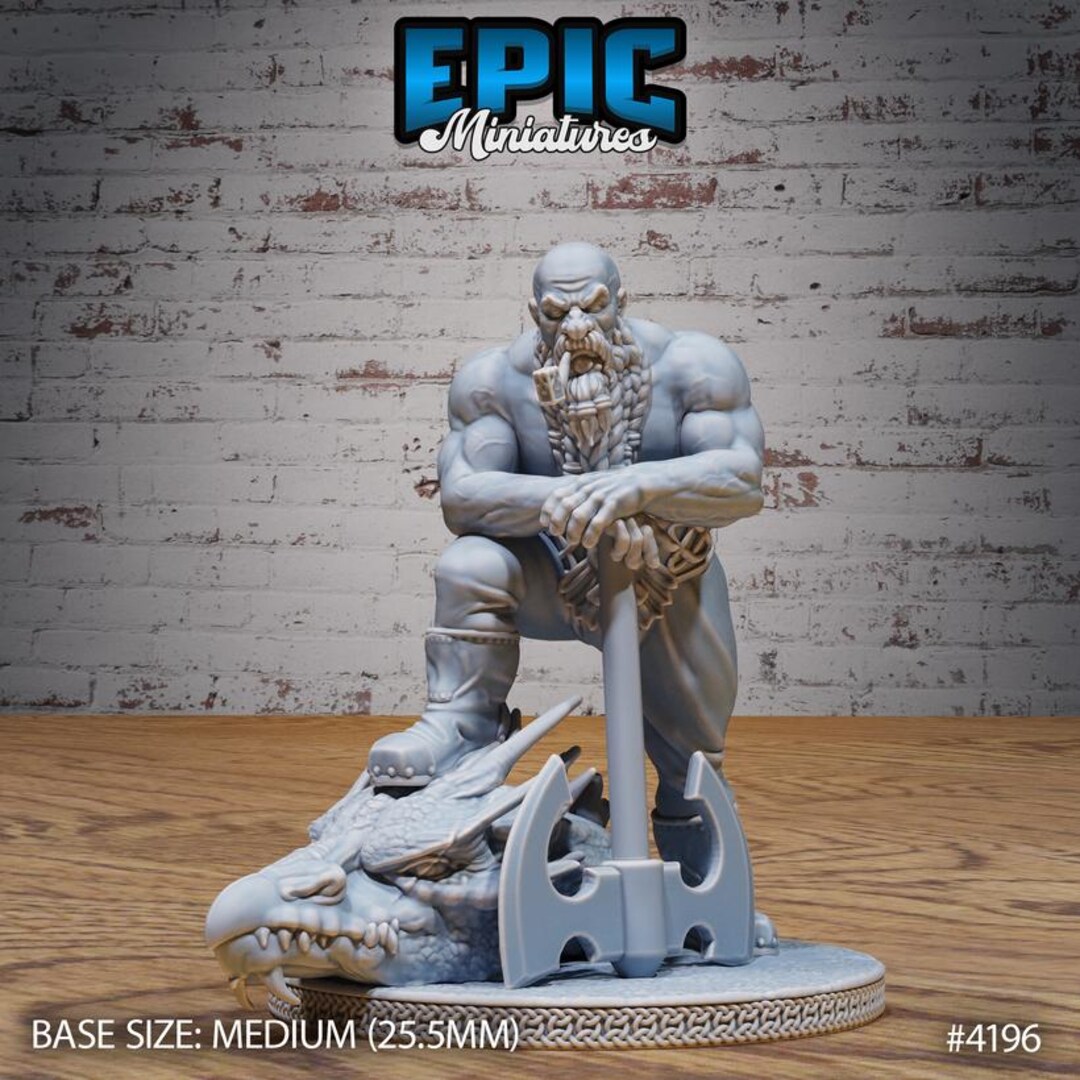 Dwarf Dragon Slayer | Dwarf Mountain | Epic Miniatures | Resin ...