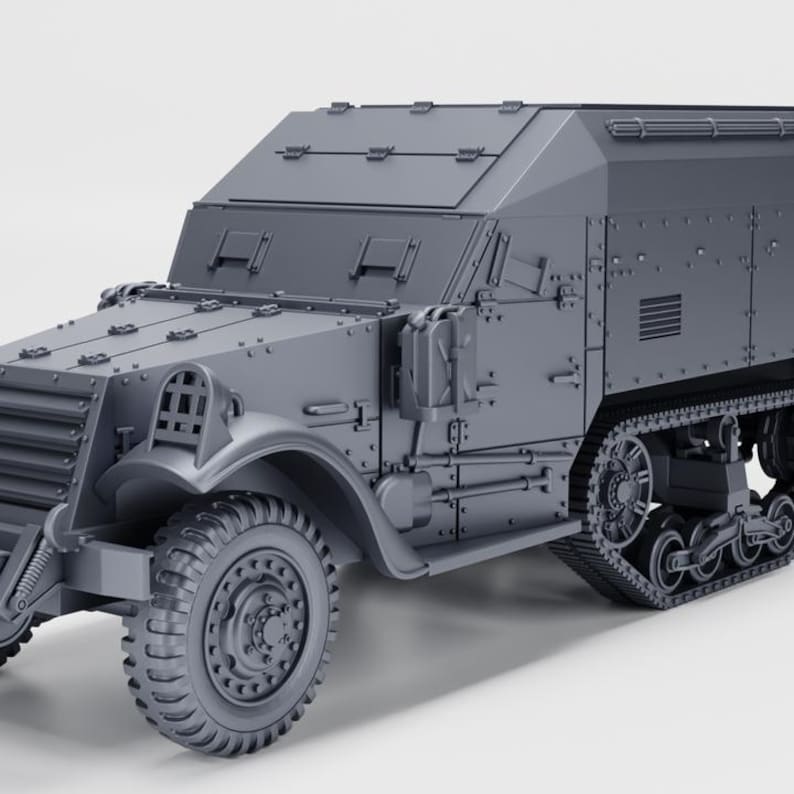 28mm-resin Printed M3 Half-track - Command Version (US, WW2) - Etsy