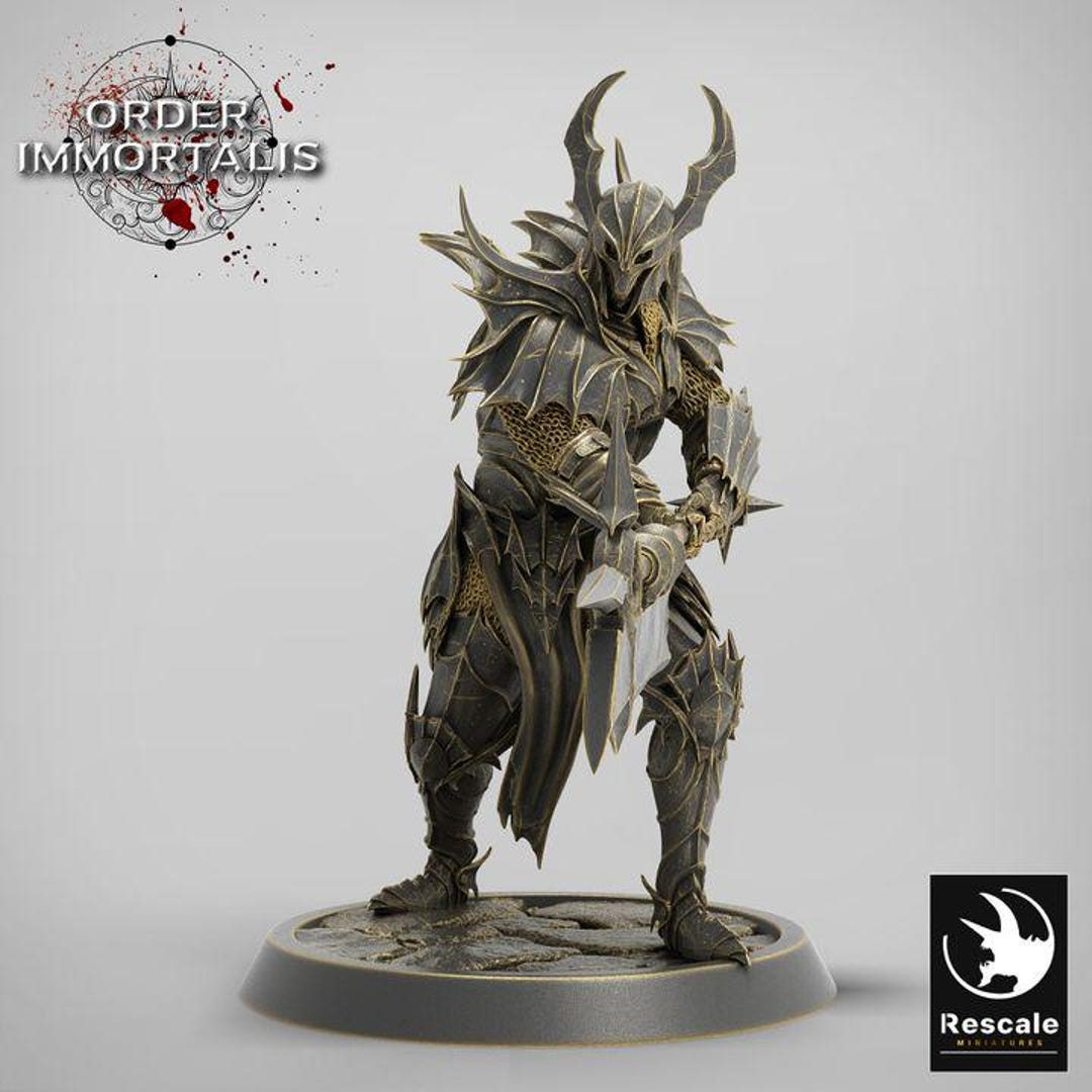 Blood Knight Halberd Down | Rescale Miniatures | Order Immortalis ...